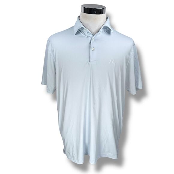 Rhoback | Shirts | Rhoback Polo Shirt Mens Large Pale Blue Stretch ...